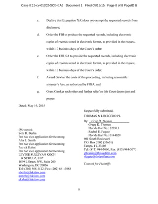 Gawkers foia-complaint | PDF