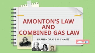 Gas laws(gay Lussac's and combined gas laws)pptx | PPTX