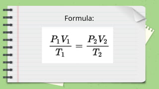 Gas laws(gay Lussac's and combined gas laws)pptx | PPTX