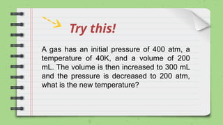 Gas laws(gay Lussac's and combined gas laws)pptx | PPTX