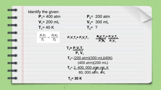 Gas laws(gay Lussac's and combined gas laws)pptx | PPTX