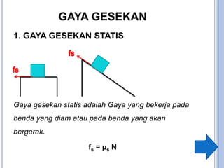 POWERPOINT MENGENAI HUKUM NEWTON I, II, DAN III | PPTX
