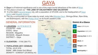STUDY OF HUMAN SETTLEMENTS IN "GAYA" | PPTX