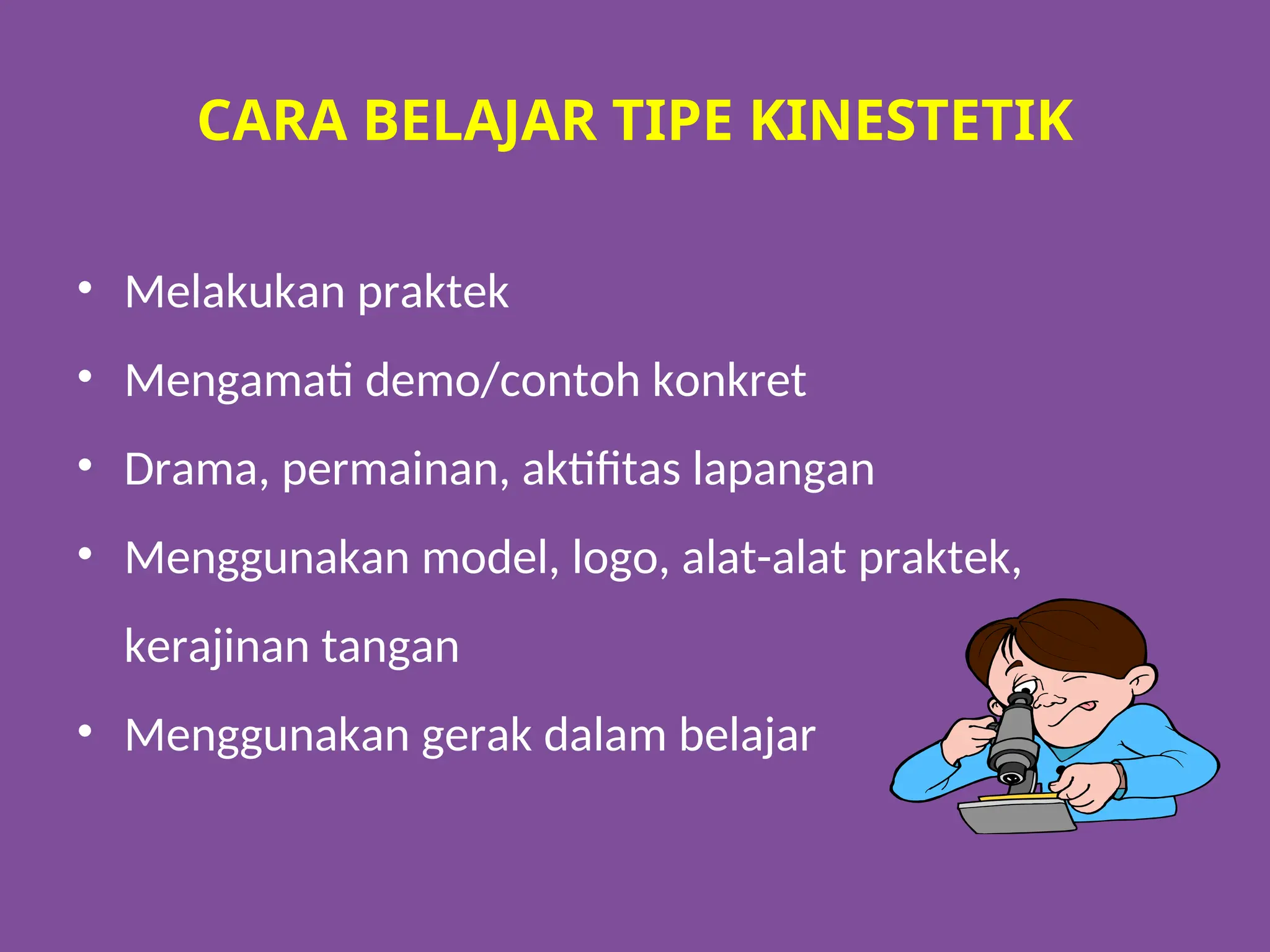 macam-macam Gaya belajar audio, visual, kinestetik | PPT