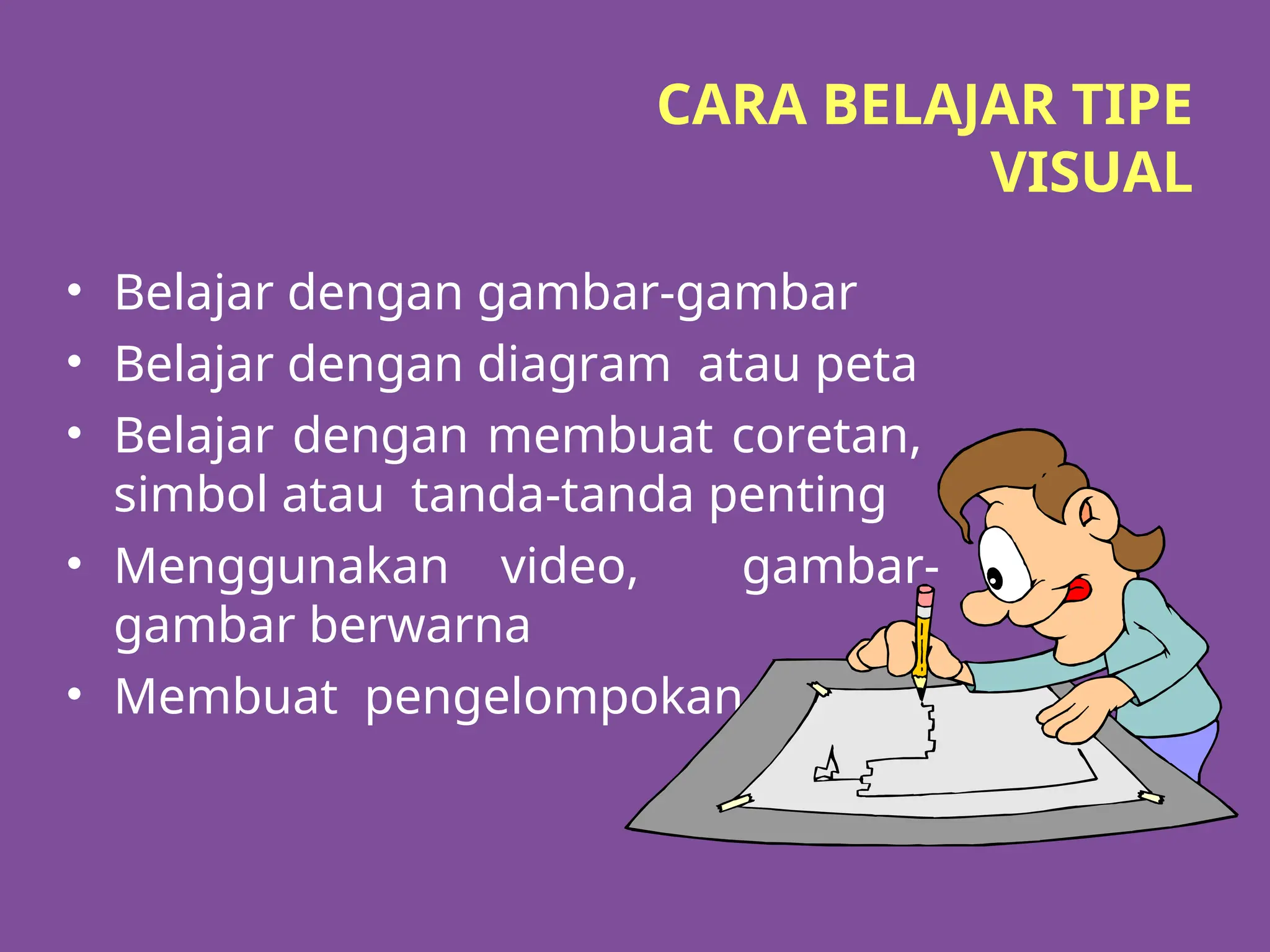 macam-macam Gaya belajar audio, visual, kinestetik | PPT