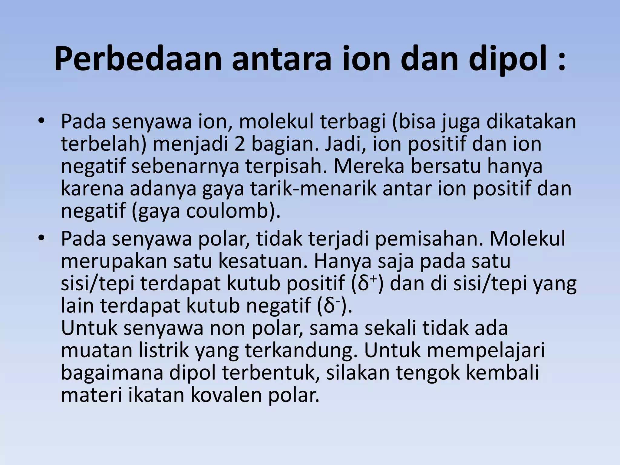 Gaya antar molekul, Ikatan hidrogen | PPTX