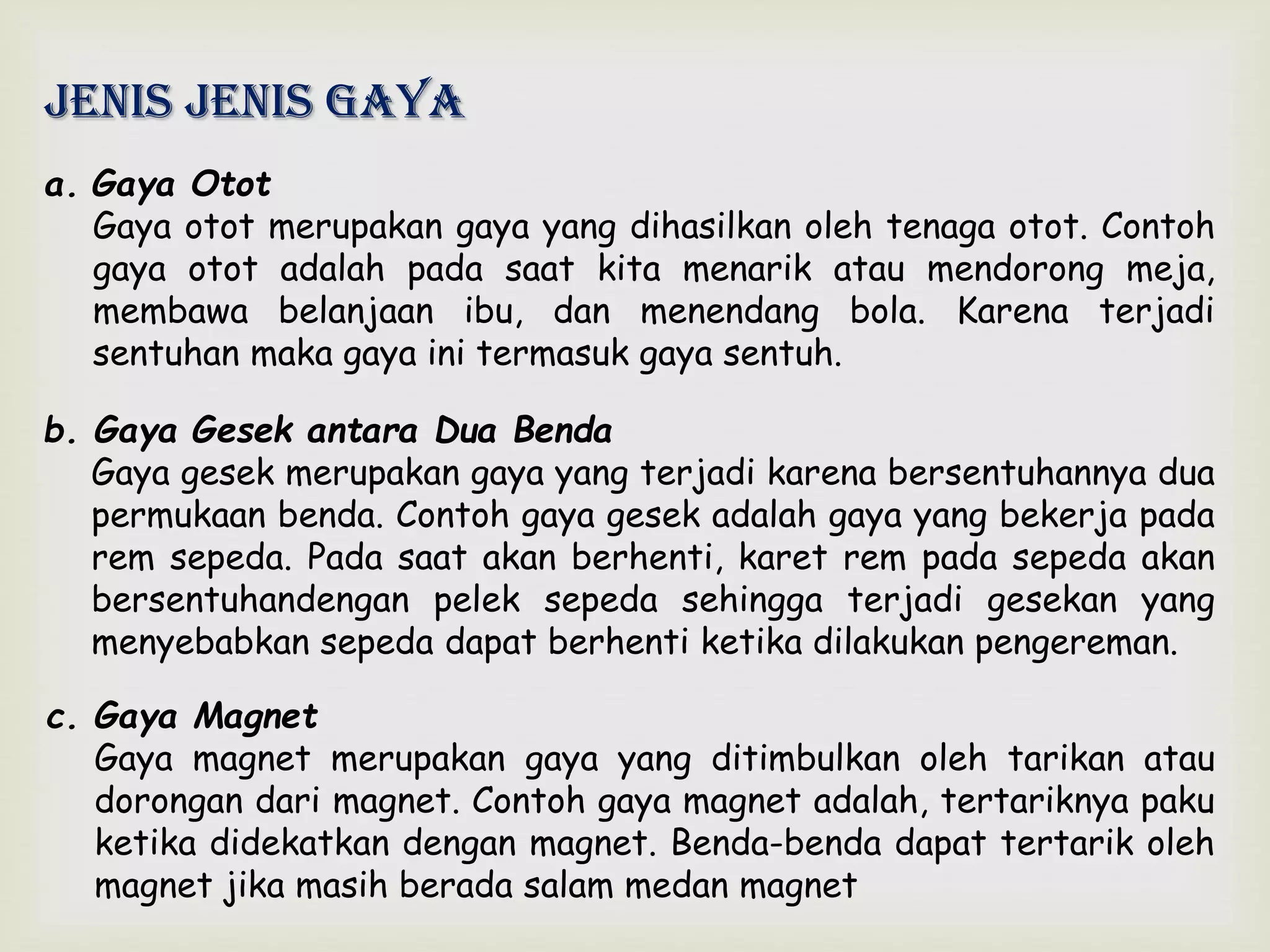 Gaya dan gerak | PPTX