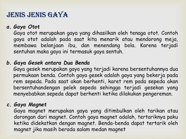 Gaya dan gerak | PPTX