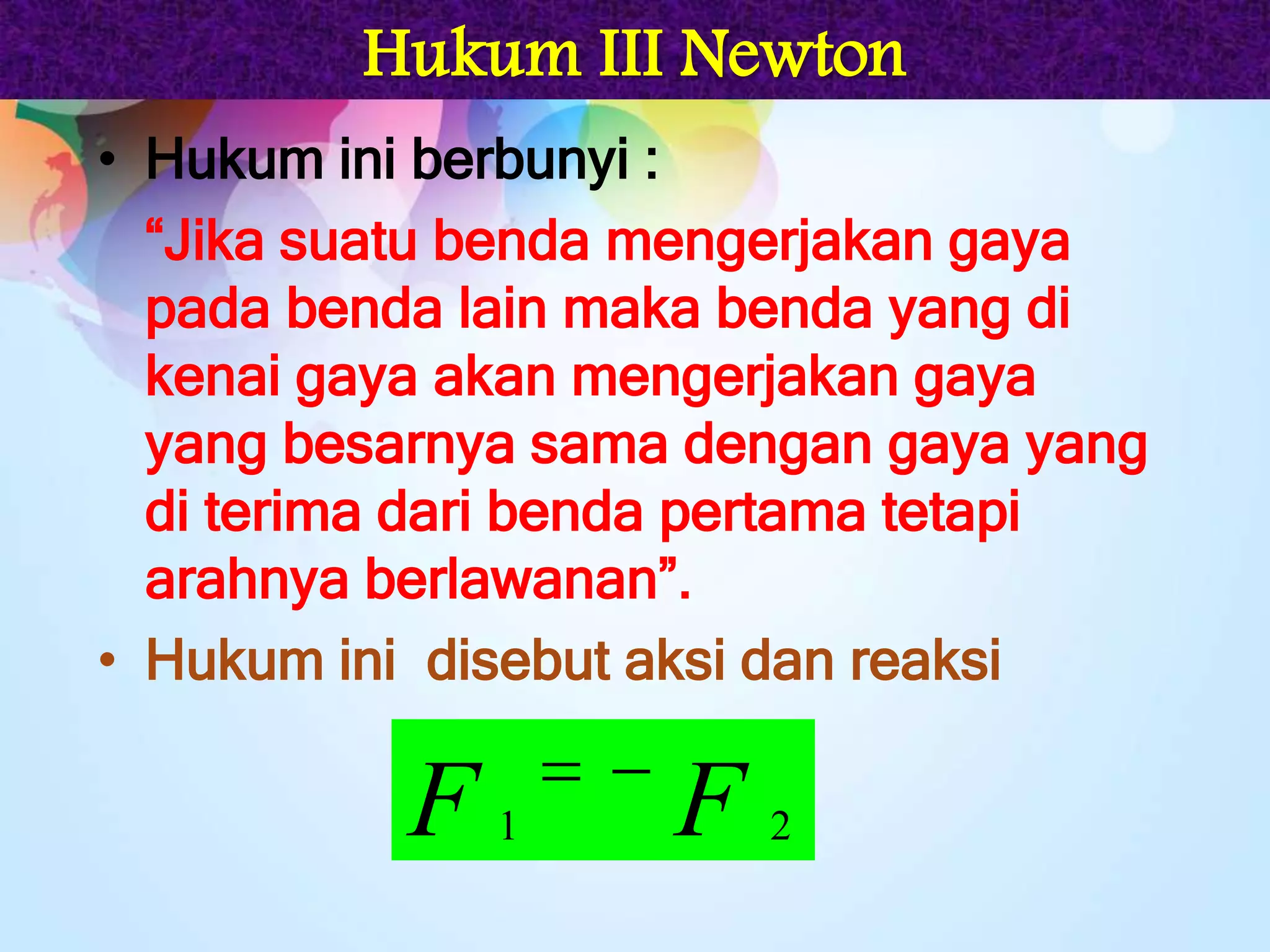 Gaya dan Hukum Newton | PPTX