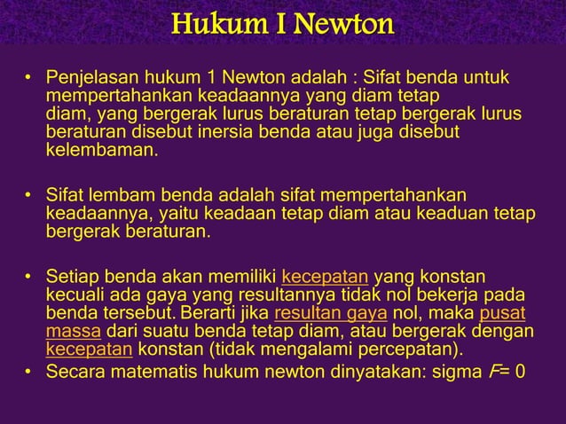 Gaya dan Hukum Newton | PPTX