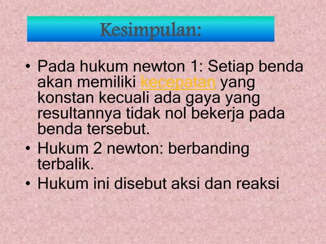 Gaya dan Hukum Newton | PPTX