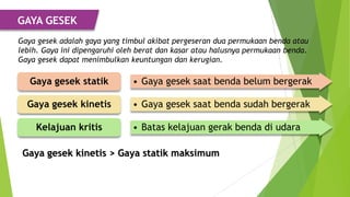 MATER IPA KELAS VII TENTANG GAYA_DAN_NEWTON | PPTX