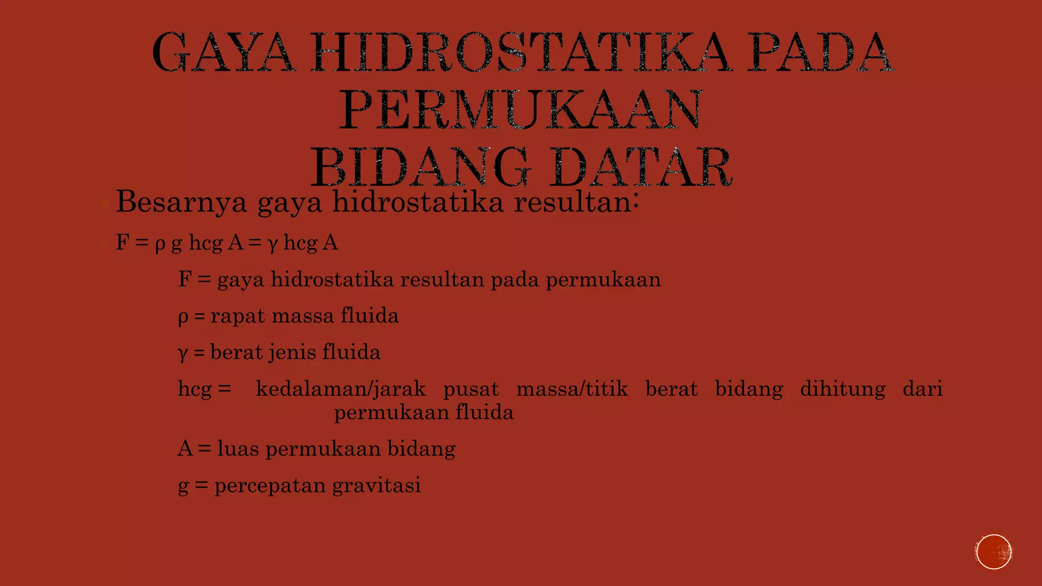 Gaya hidrostatika bidang datar minggu 3.pptx