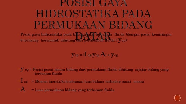 Gaya hidrostatika bidang datar minggu 3.pptx