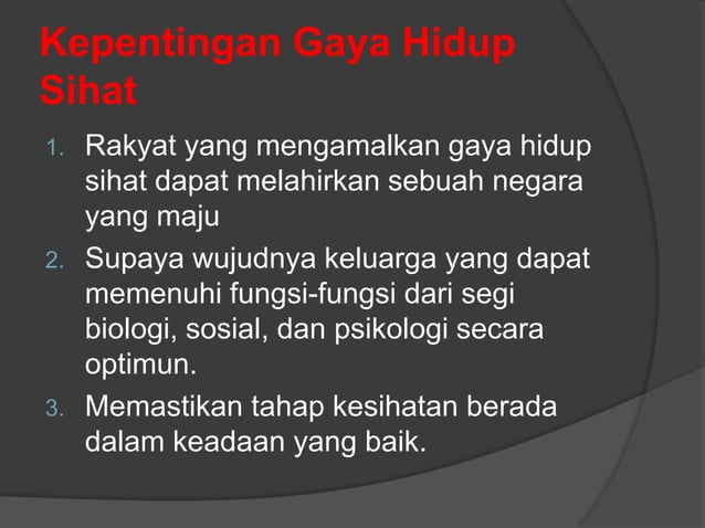 Gaya hidup sihat | PPT
