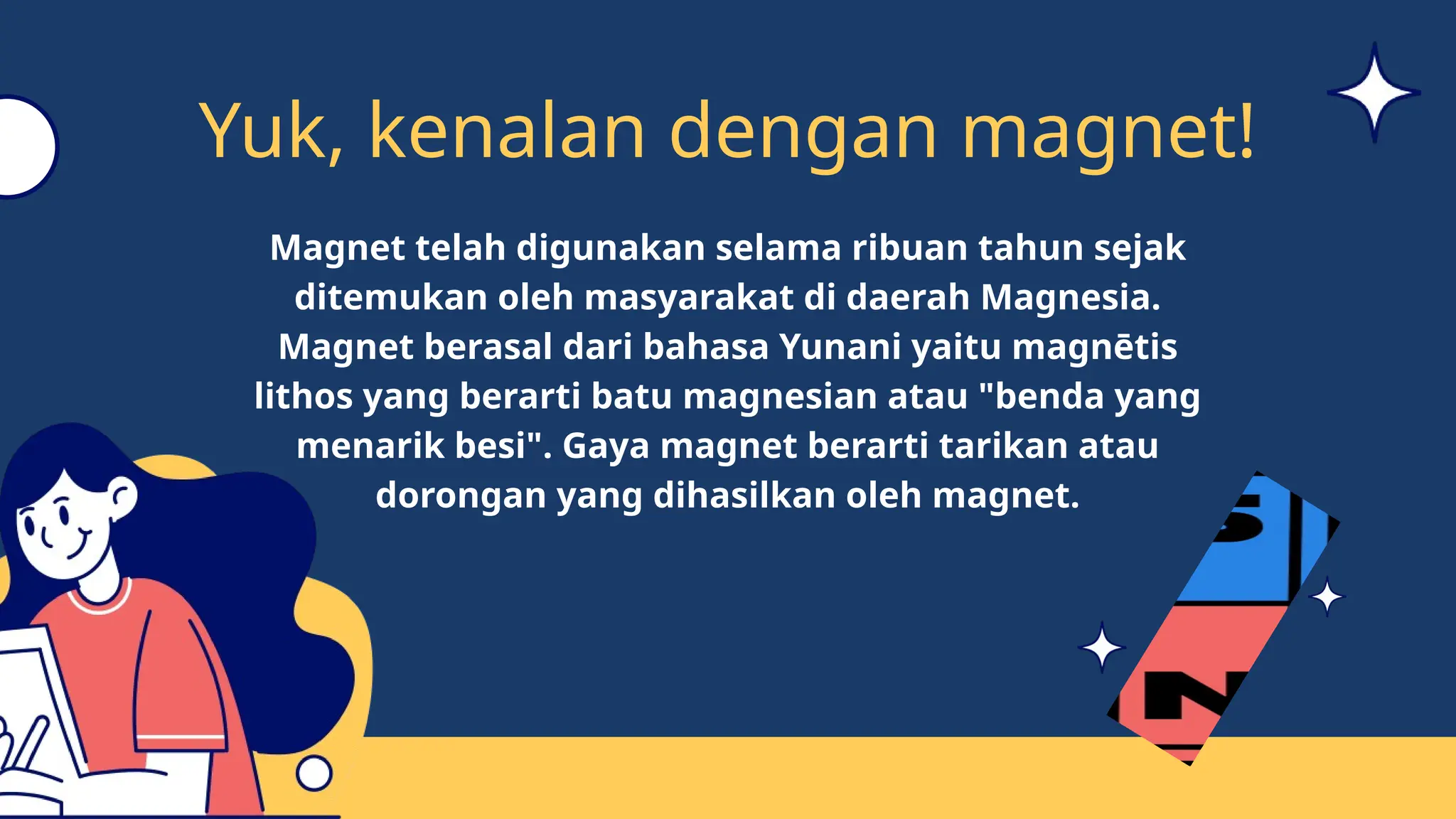 Gaya Magnet Presentasi Biru Kuning Ilustratif.pptx