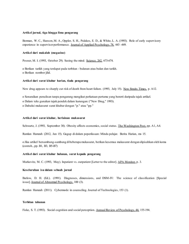 Gaya penulisan apa (american psichological association) | DOCX
