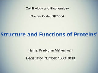 Structure and Functions of Proteins | PPT