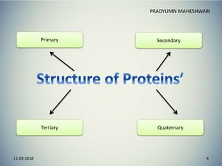 Structure and Functions of Proteins | PPT