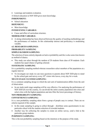 A study on the impact of nep 2020 in school | PDF | Daycare and Pre ...