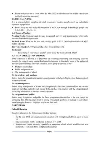 A study on the impact of nep 2020 in school | PDF | Daycare and Pre ...