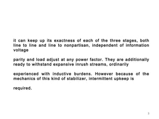 Gayatri industry - What is a Servo Stabilizer and Usability | PPT