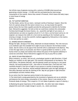 Gayatri mantra and its scientific meaning | PDF