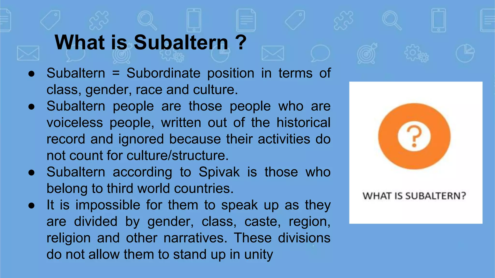 Gayatri Spivak and Subaltern | PPTX