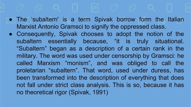 Gayatri Spivak and Subaltern | PPTX
