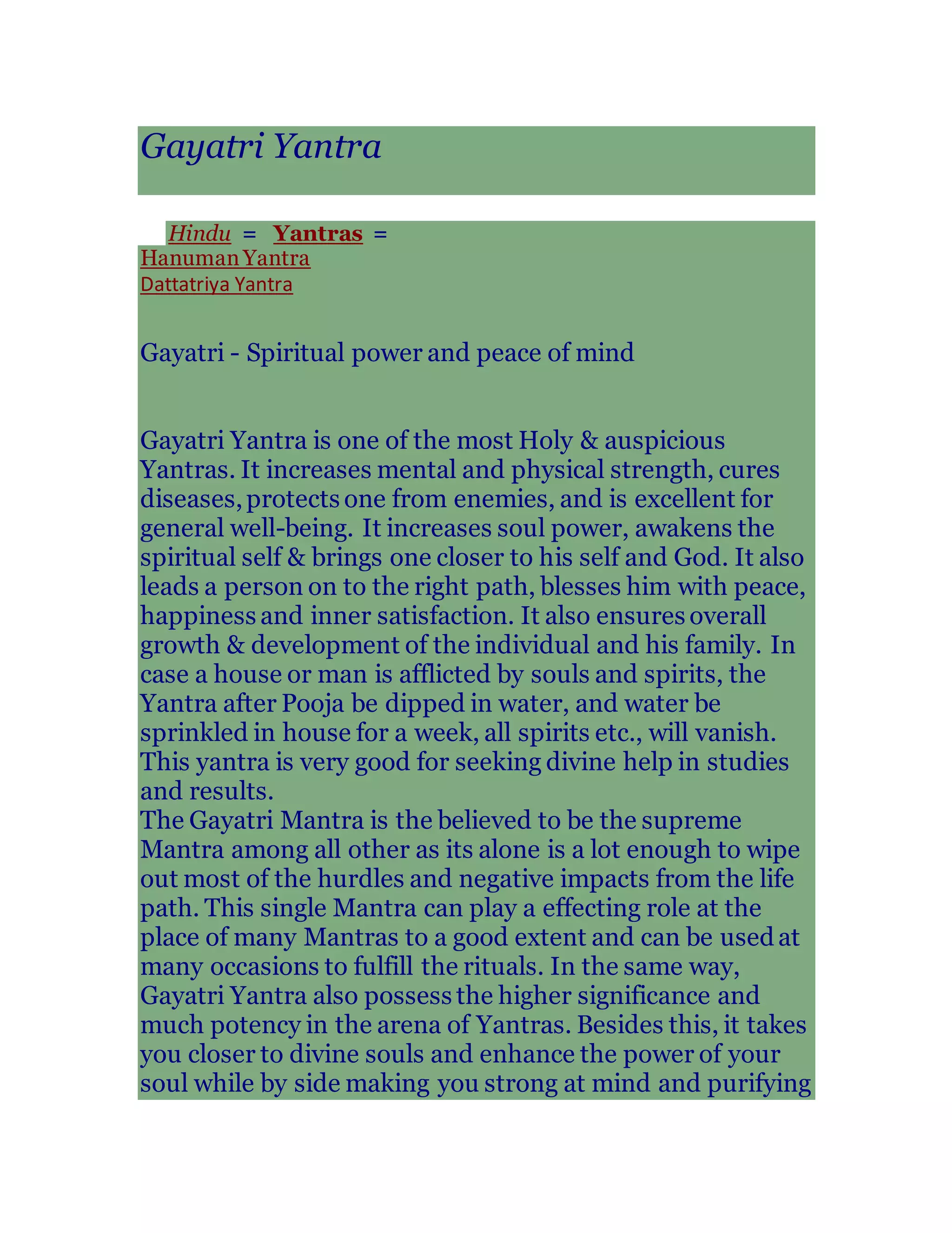 Gayatri yantra | DOCX