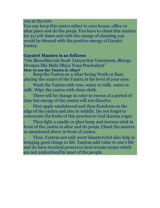 Gayatri yantra | DOCX