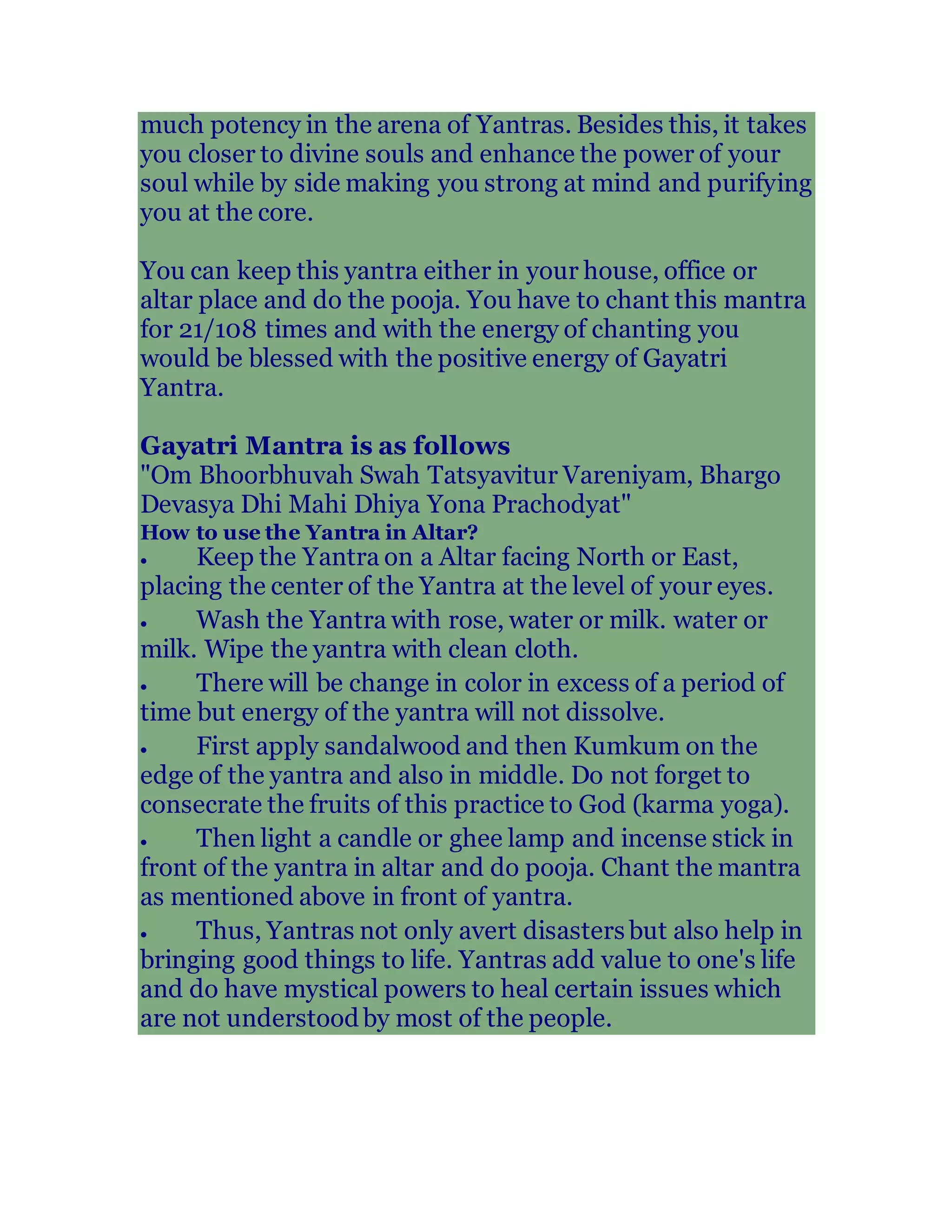 Gayatri yantra | DOCX