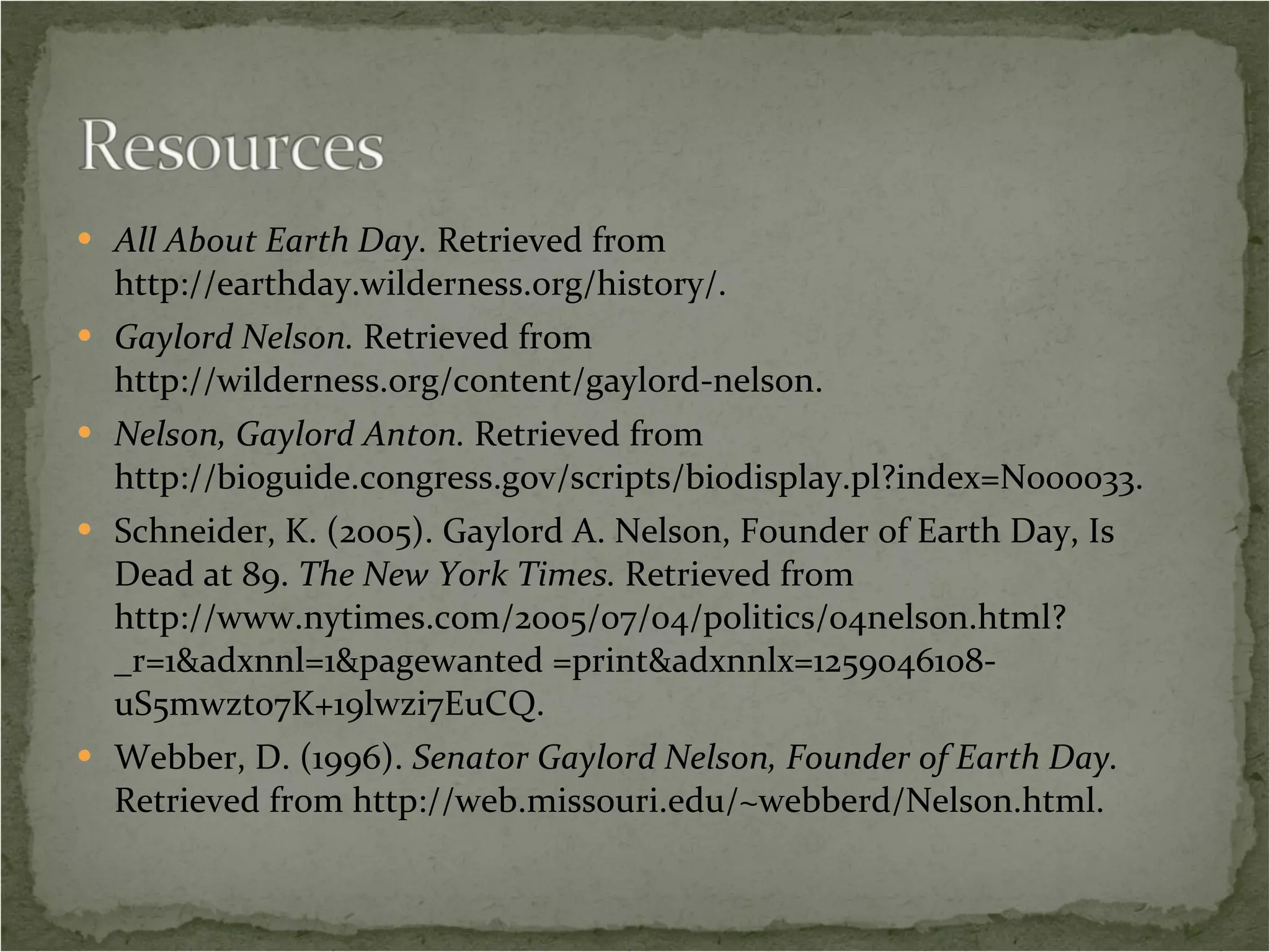 Gaylord nelson | PPT