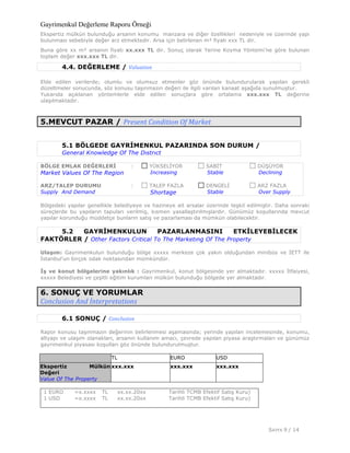 Gayrimenkul Değerleme Raporu Örneği | PDF