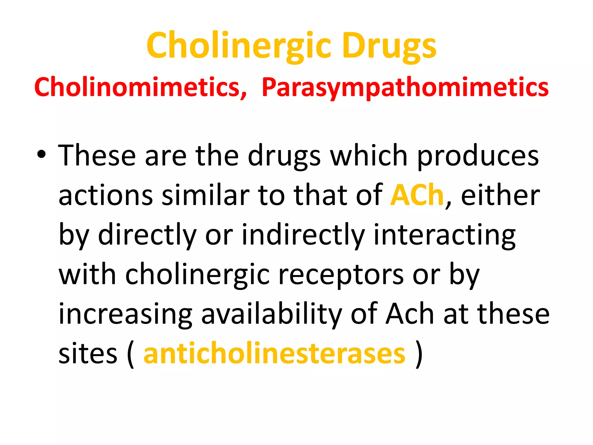 parasympathomimetics drugs | PPTX