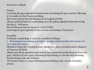 Lowering the Gaze | PPT