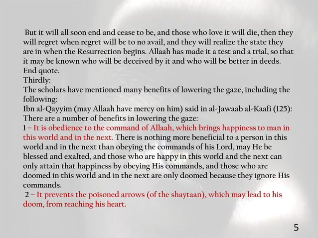 Lowering the Gaze | PPT