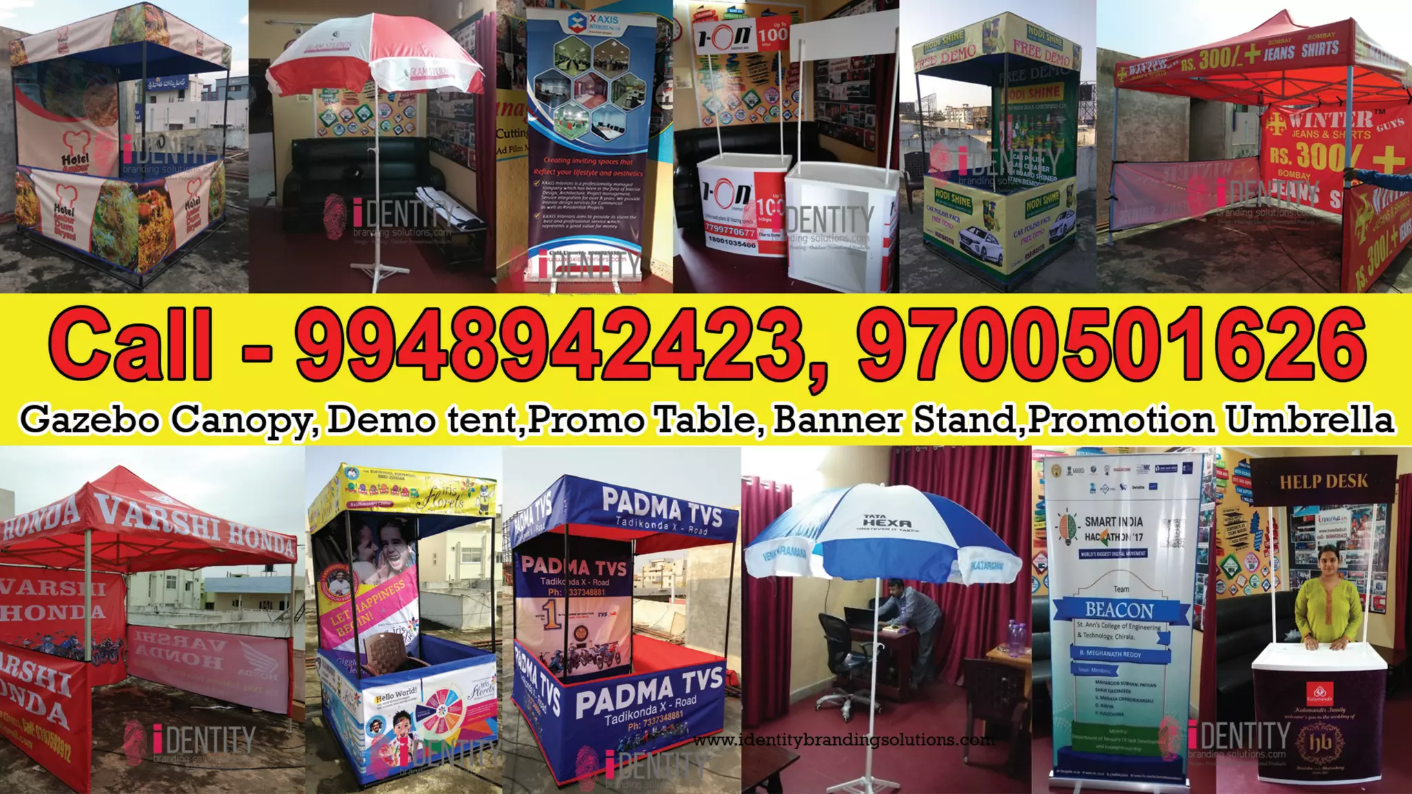 Gazebo canopy, demo tent, banner stand, promo table, promotional ...
