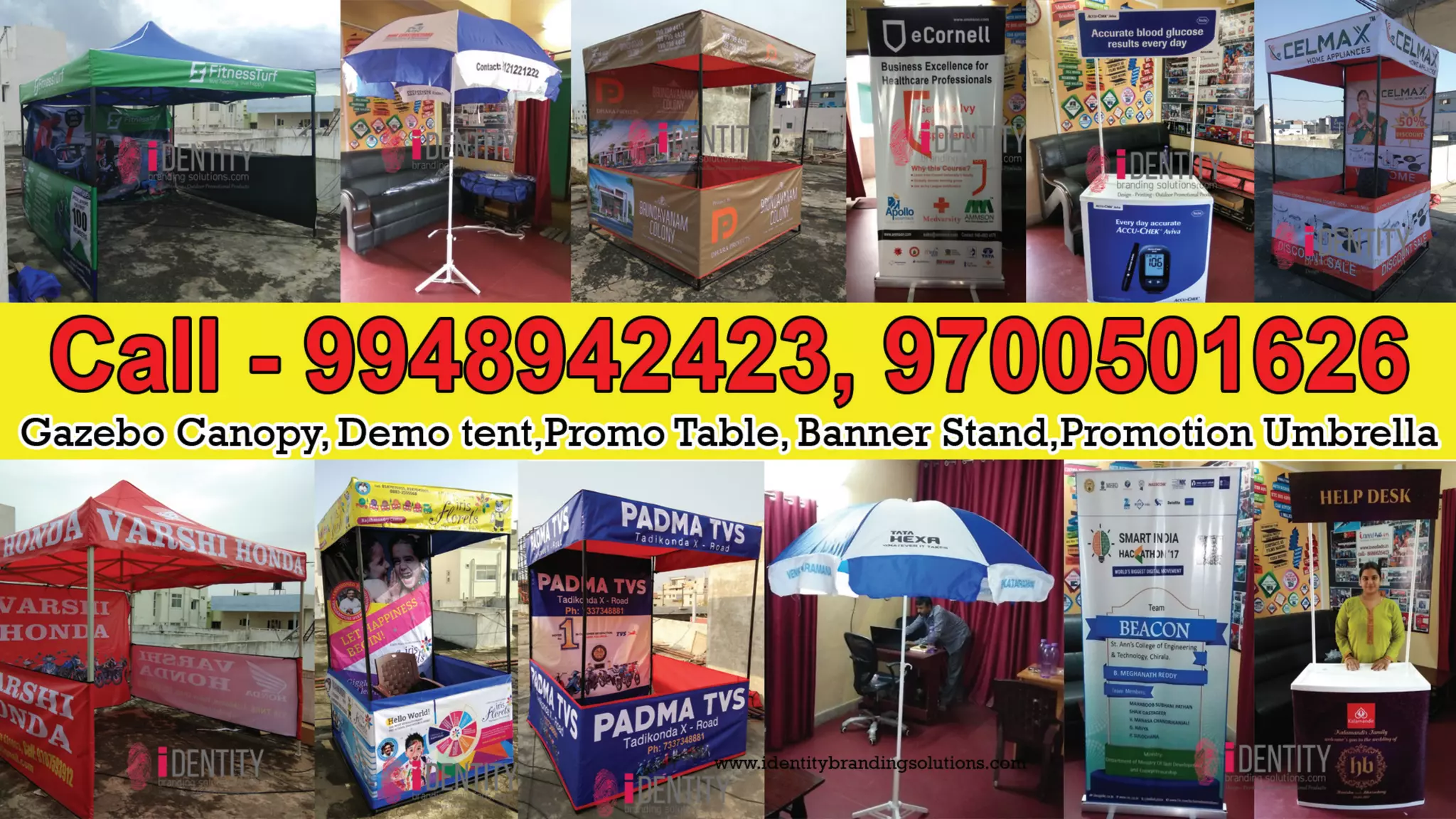 Gazebo canopy, demo tent, banner stand, promo table, promotional ...