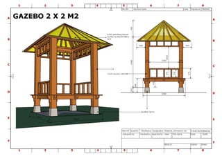 Design Gazebo Standard Konstruksi Kayu Kelapa/Glugo | PDF