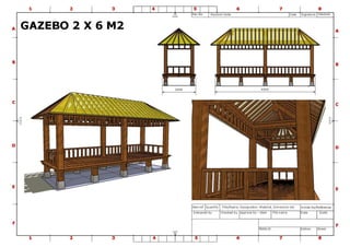 Design Gazebo Standard Konstruksi Kayu Kelapa/Glugo | PDF