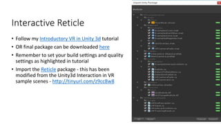 Gaze detection with Virtual Reality and Unity 3d | PPT