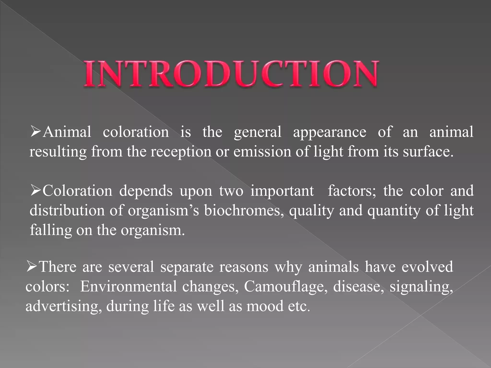 COLORATION IN FISHES: its Regulation and significance by GAZEE OWAIS | PPTX