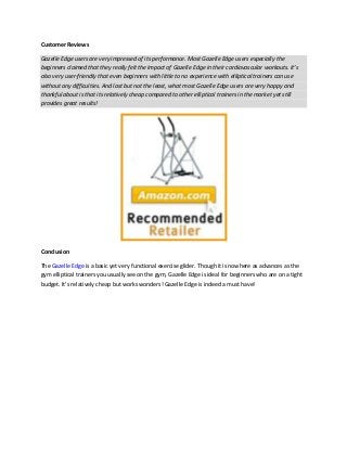 Gazelle Edge Workout Routine