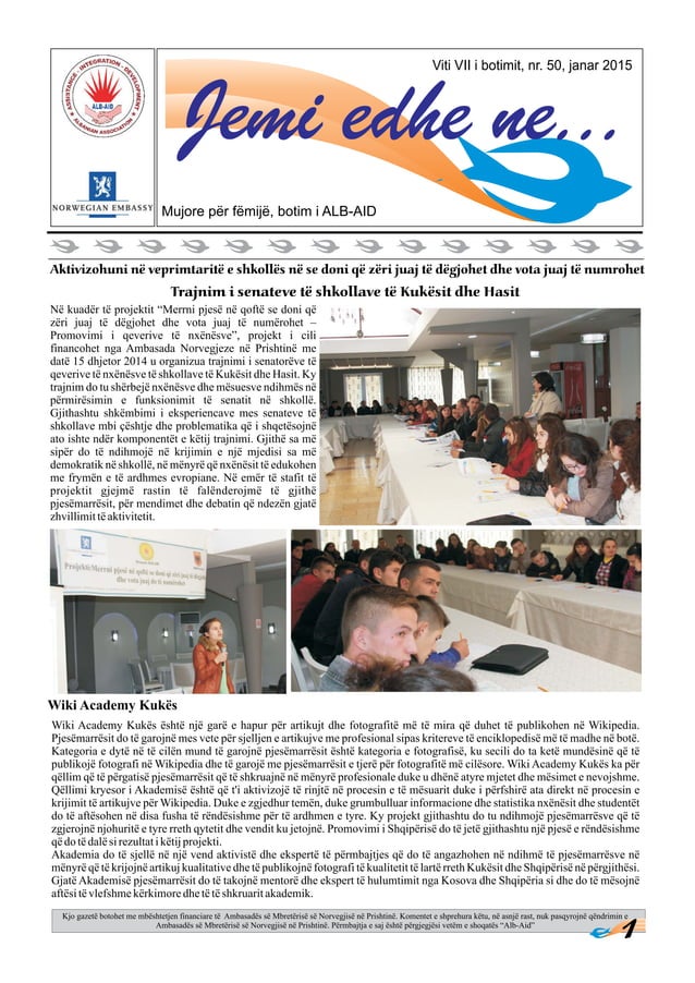 Gazeta jemi edhe ne Numri 50 Janar 2015 | PDF