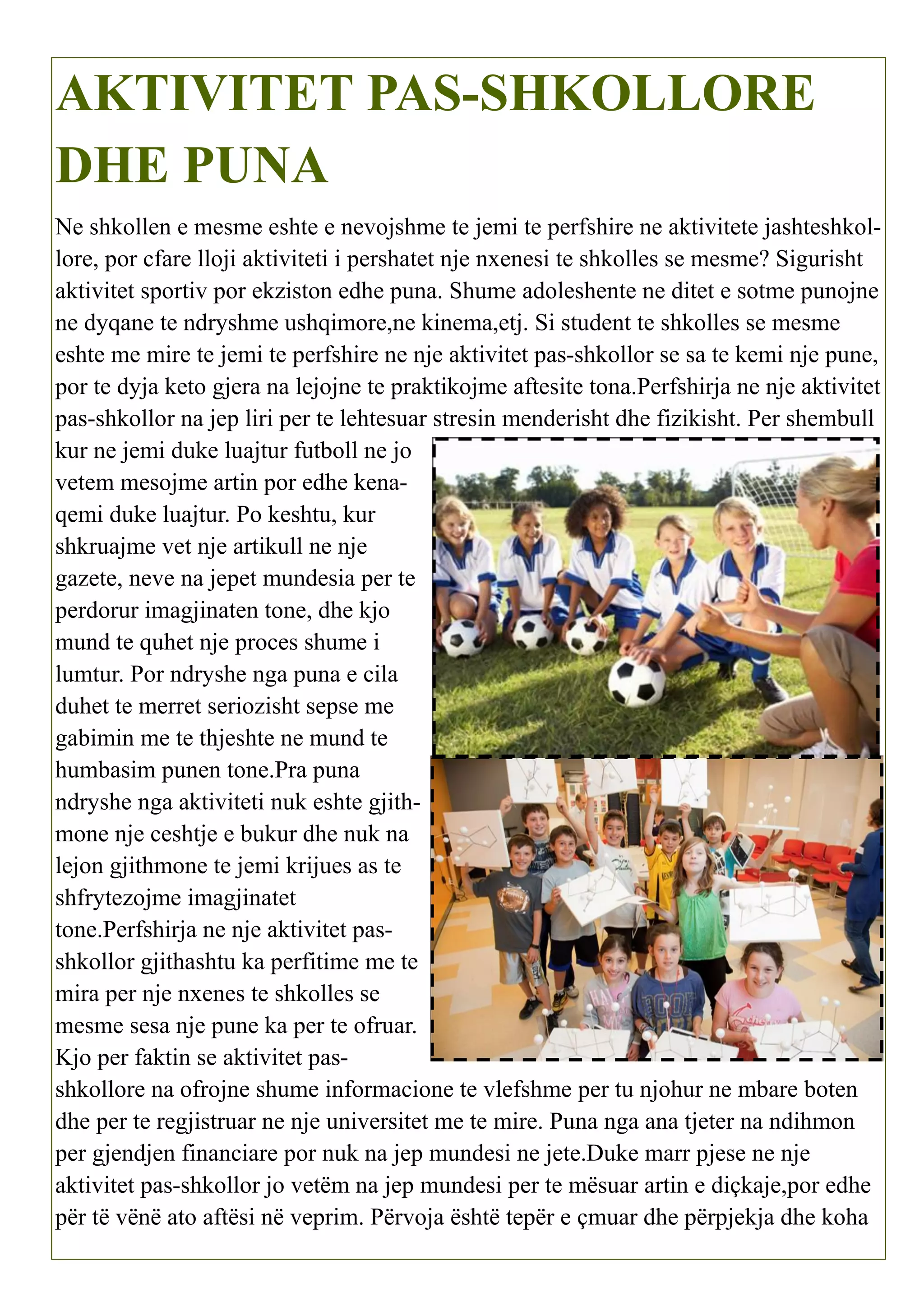 Gazeta e shkolles A.Z.CAJUPI | PDF