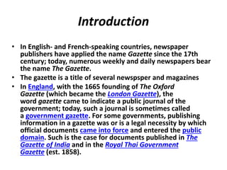Gazette notification | PPTX