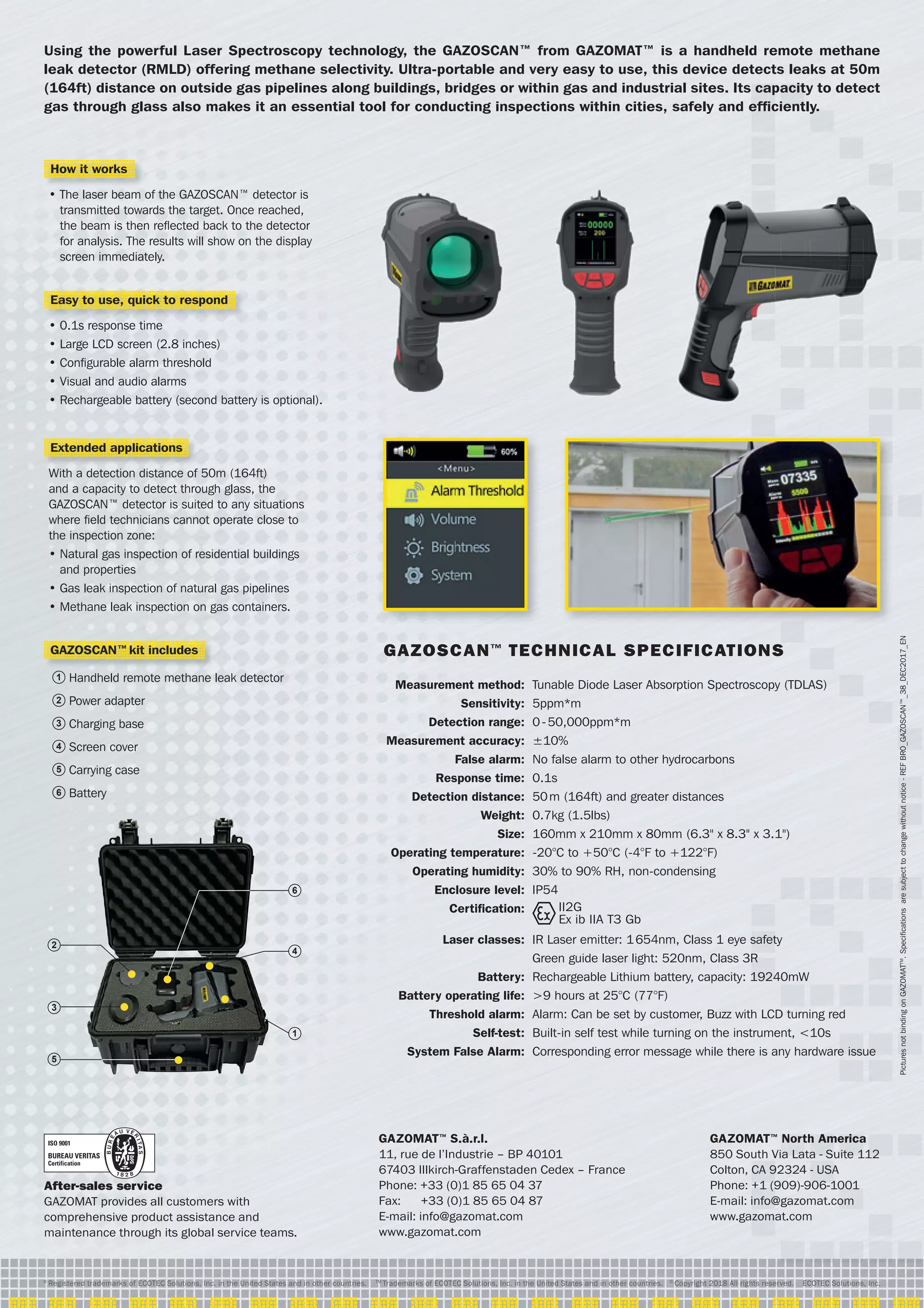 Gazoscan methane detector | PDF