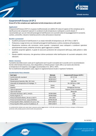 Gazpromneft Ggrease LX EP 2 - Fornid | PDF