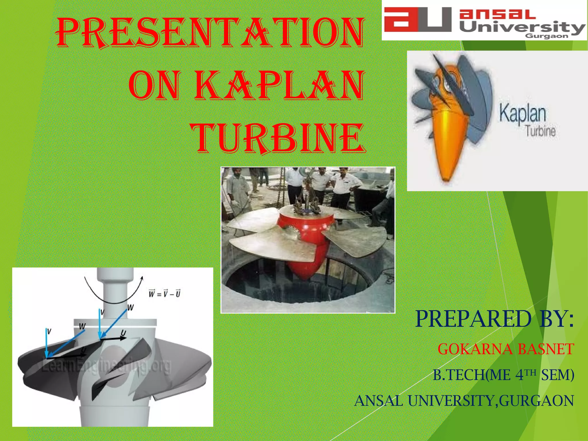 detail study of kaplan turbine | PPT